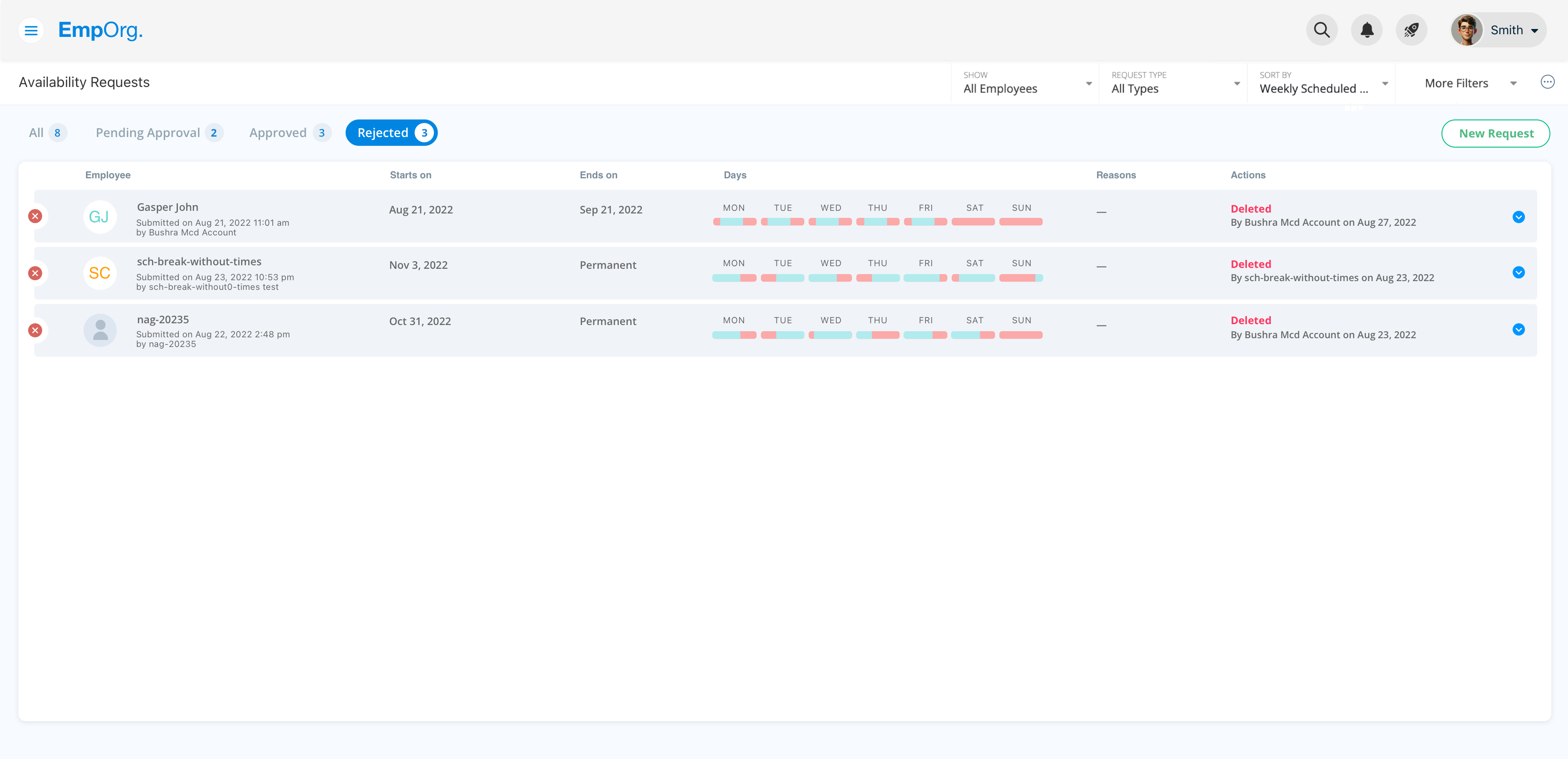 Availability Shift Schedule (UX) by Studio kdzine on Dribbble