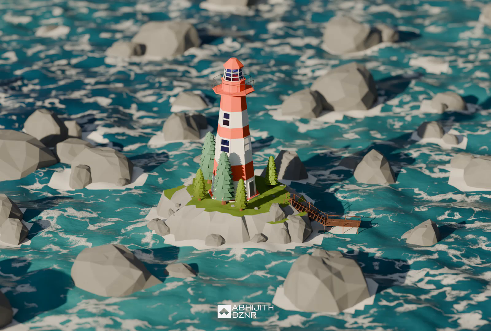 Lighthouse, Mini World by ABHIJITH K on Dribbble