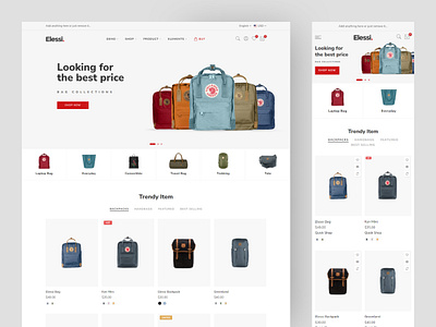Bag eCommerce website by william on Dribbble