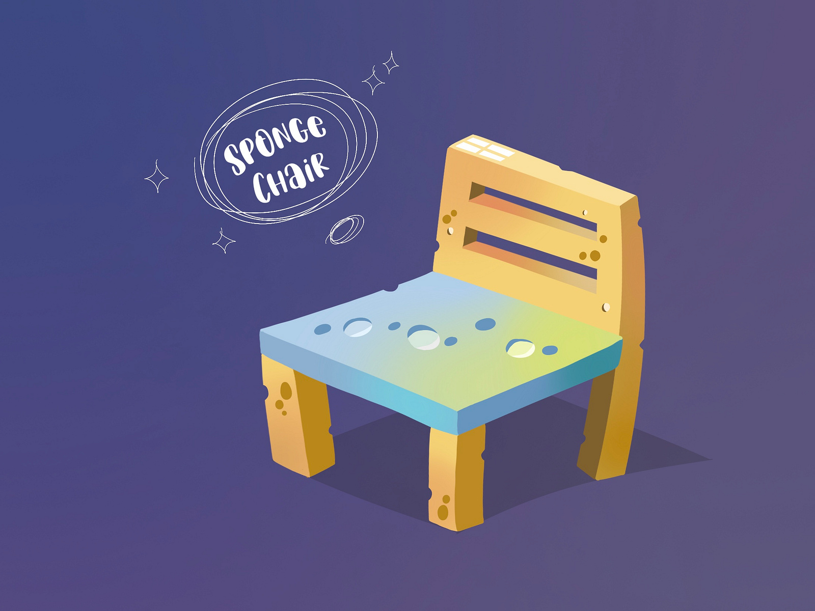 Sponge chair by TERi on Dribbble