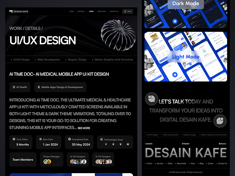 Agency website design - Work Details page by Md Moniruzzaman Monir on Dribbble