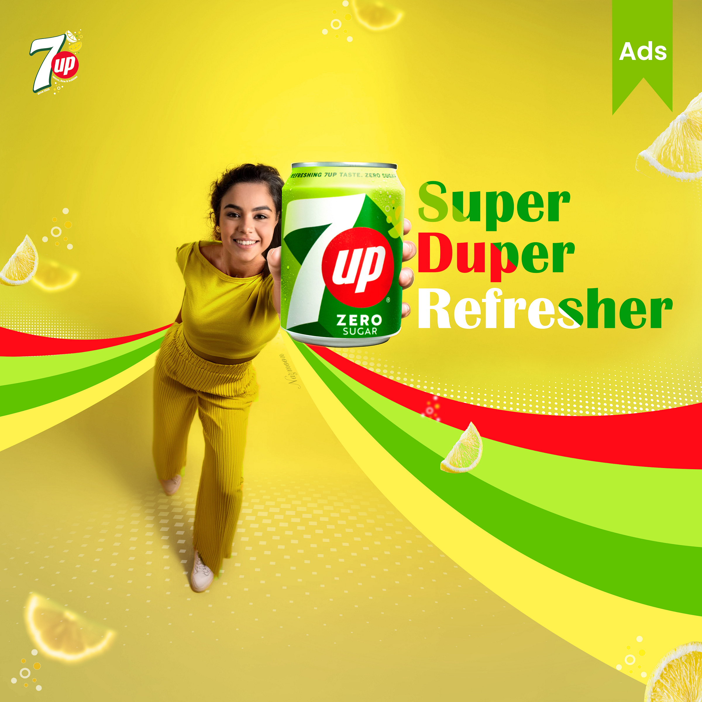 7Up Manipulation Design-Branding Ads-Advertisement by Nazmoon Nahar on ...