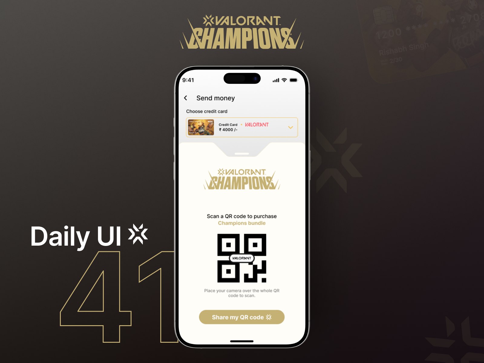Valorant QR code screen UI design by Rishabh on Dribbble