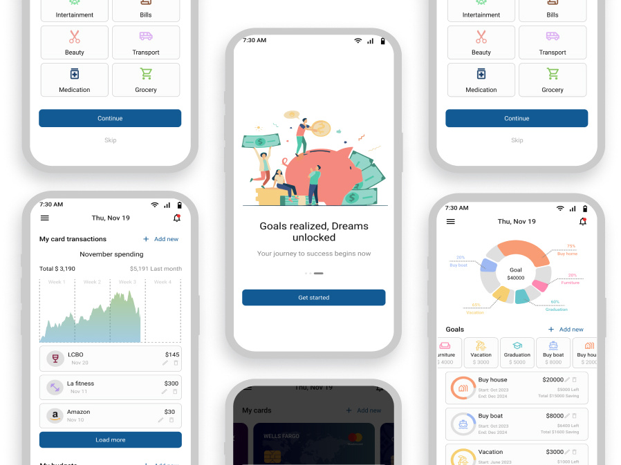 Wise Wallet | Financial app management by Jahanafrouz Memarian on Dribbble