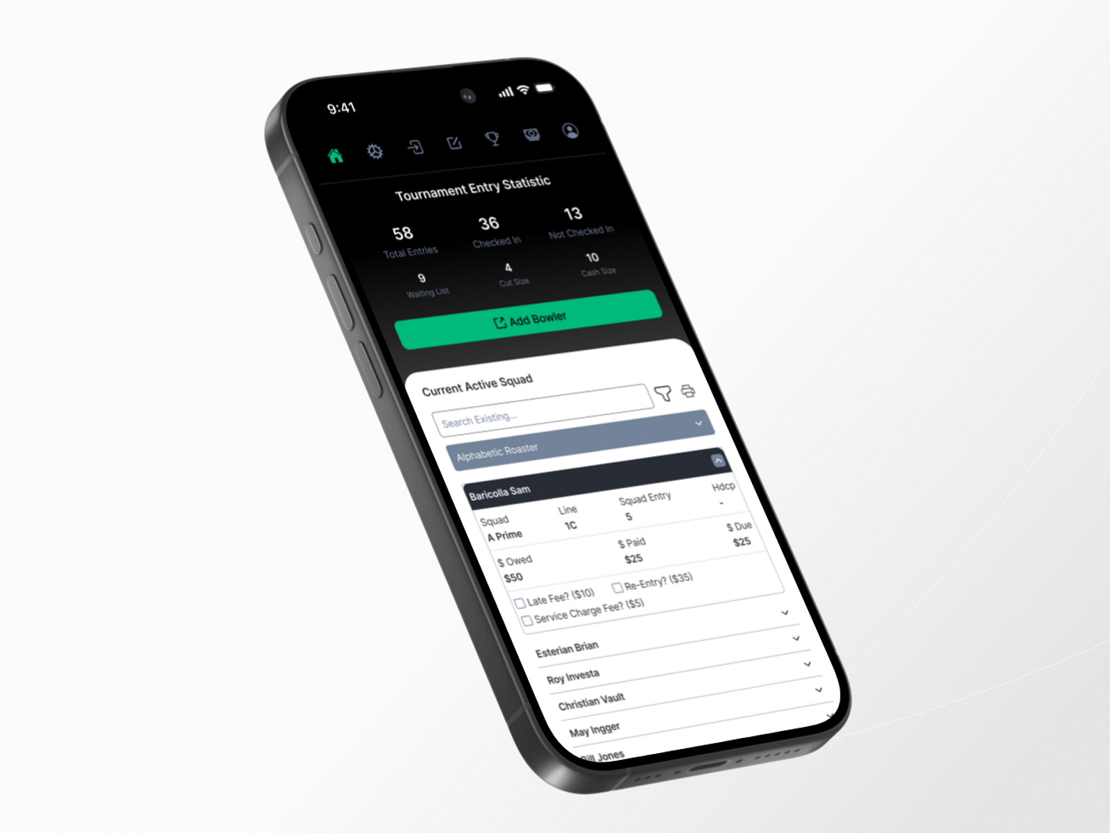 List Entry Tournament App with - UI Design by Adi on Dribbble
