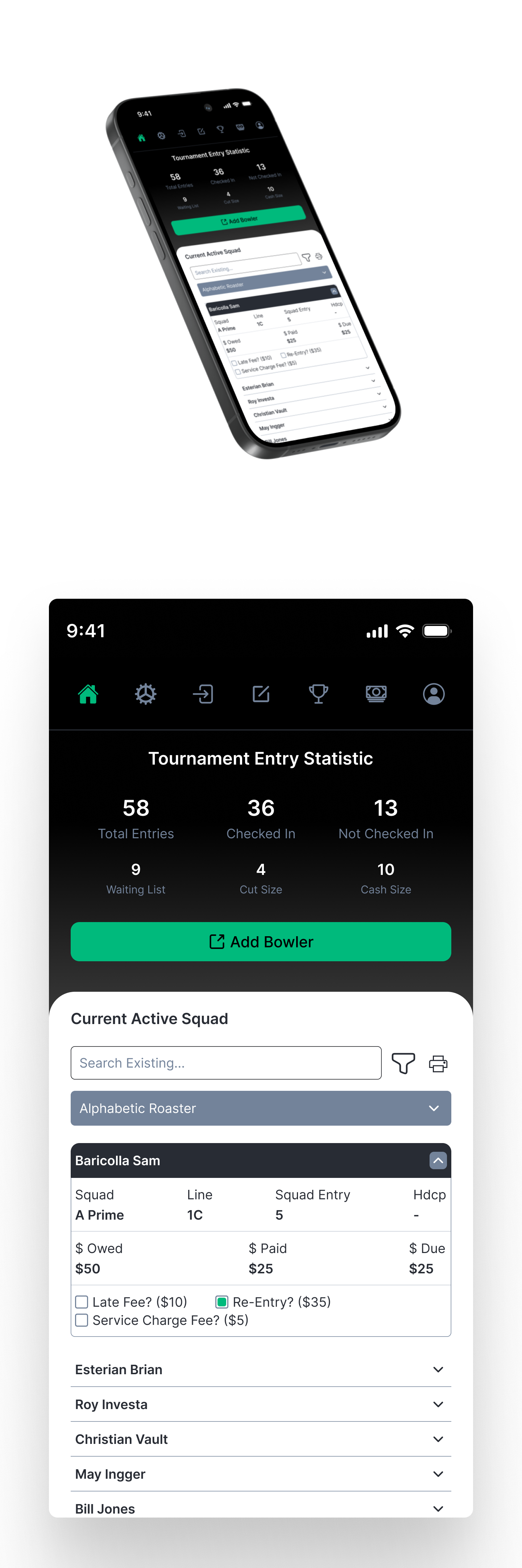 List Entry Tournament App with - UI Design by Adi on Dribbble