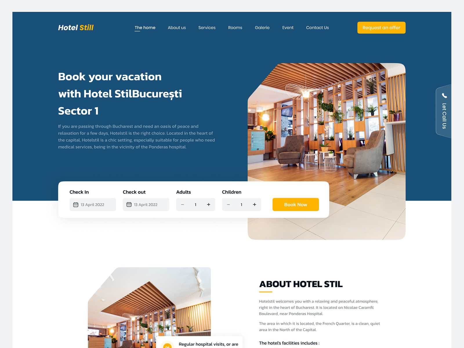 Hotel booking landing page by Parth Bhanderi on Dribbble