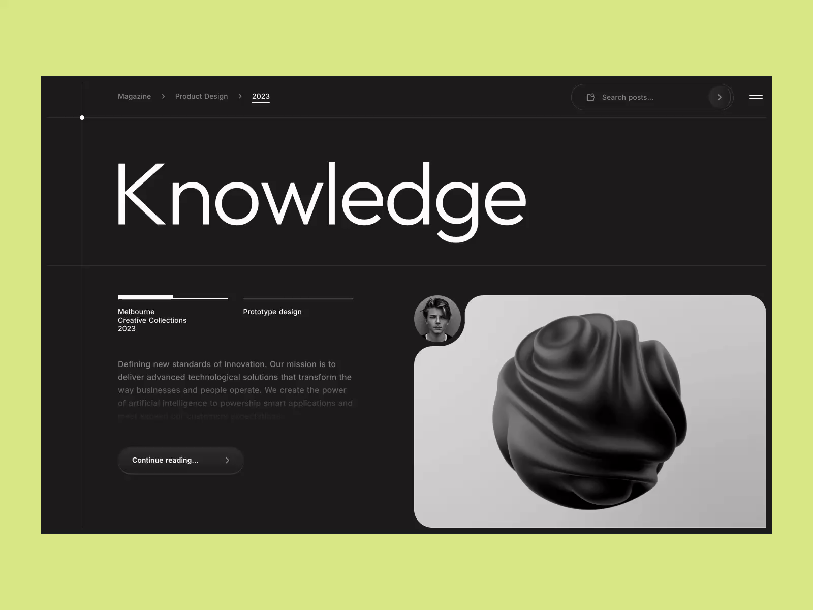 Knowledge / Prototype - Website Concept by Tomasz Mazurczak for Studio ...