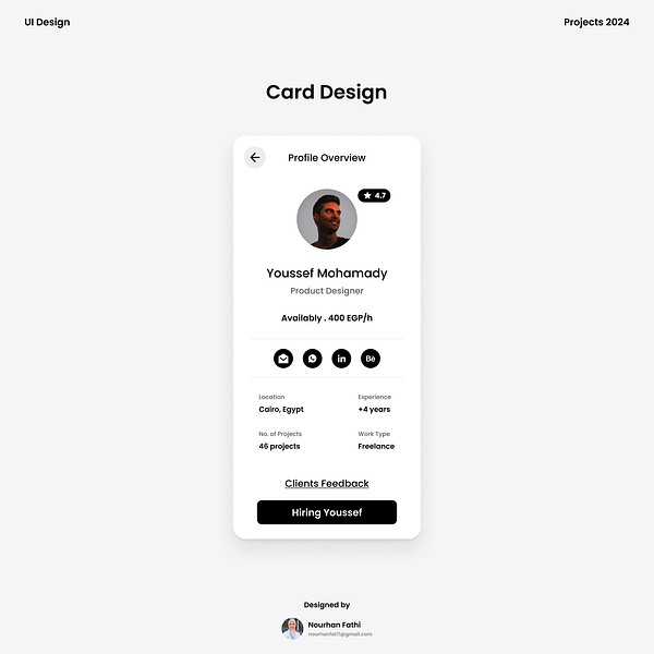 Card Design | UI Kit by Nourhan Fathi on Dribbble