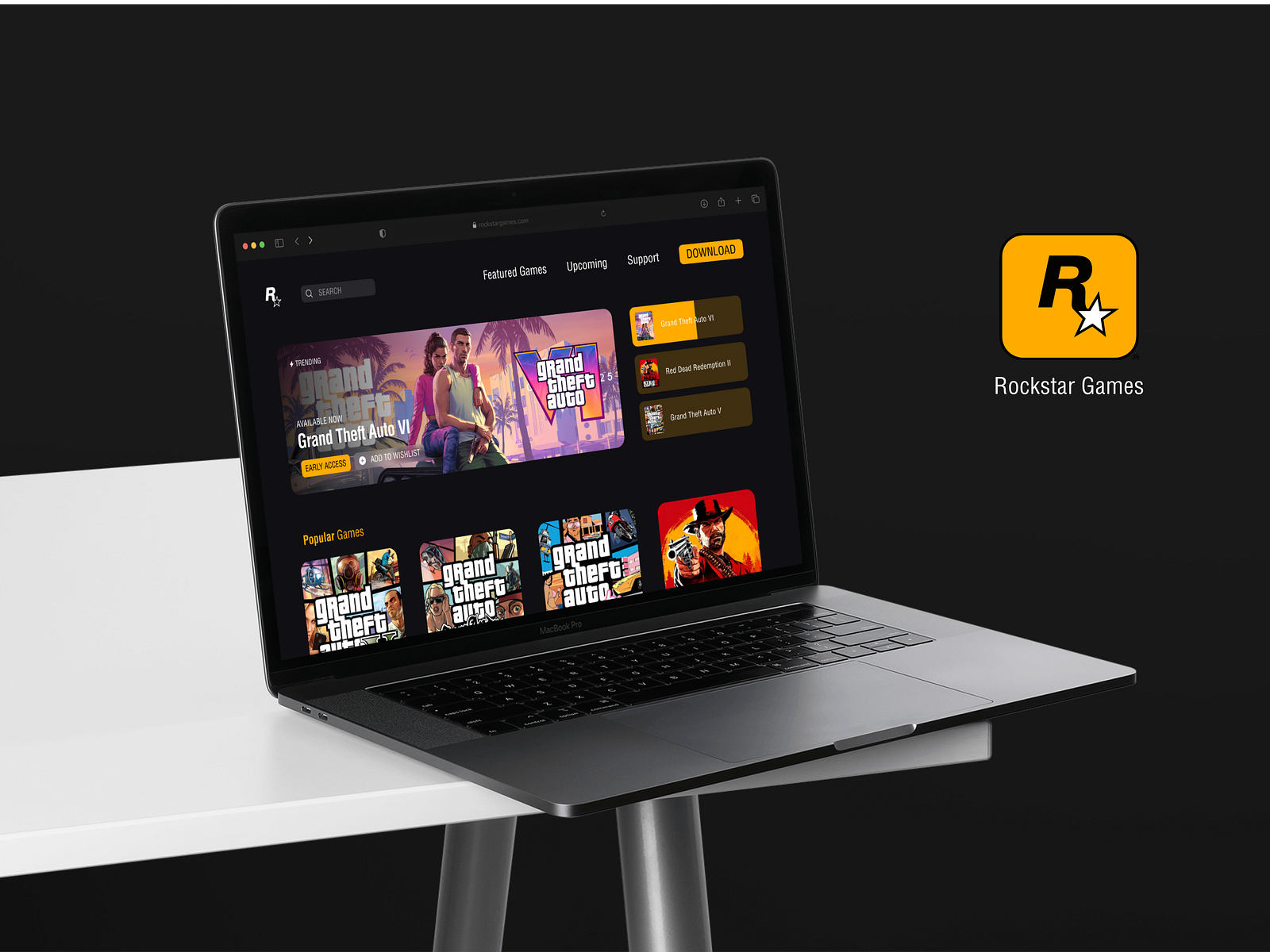 Rockstar Games | Web UI Design Concept - GTA VI by Nishan KV on Dribbble
