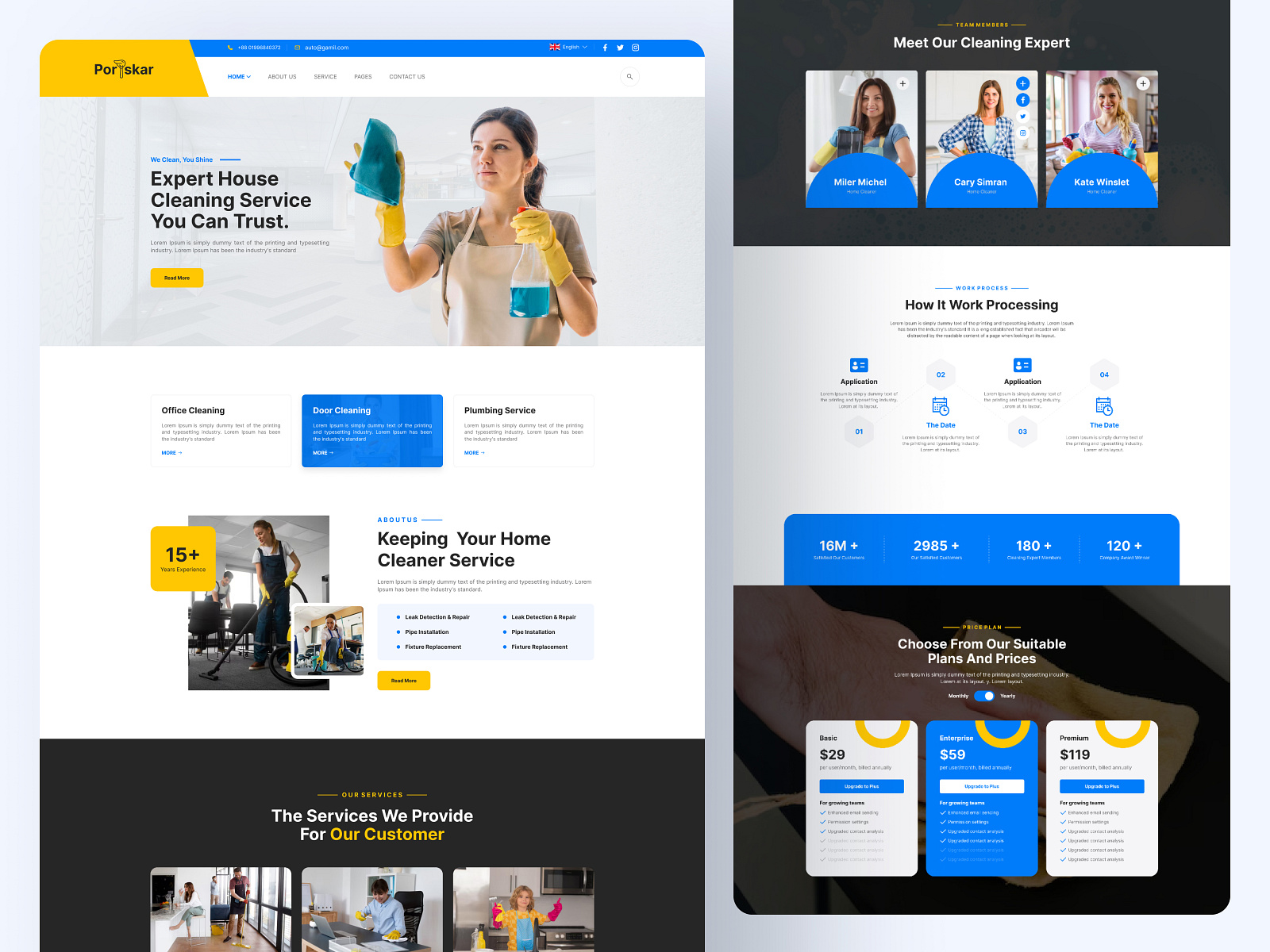 Clean Website Design by MD Siam Reza on Dribbble