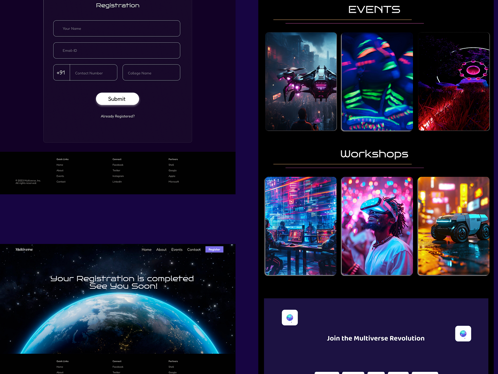 Multiverse Landing Page by Riya Shivhare on Dribbble