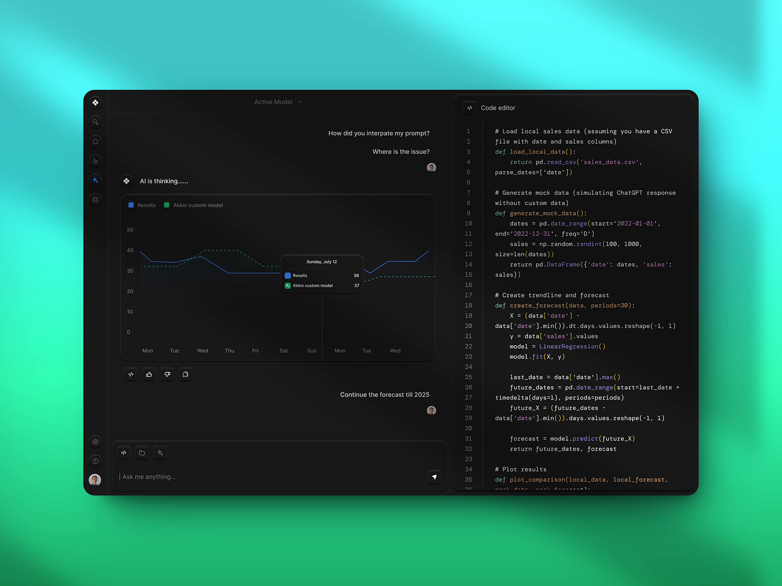AI code editor by Yay Designs on Dribbble
