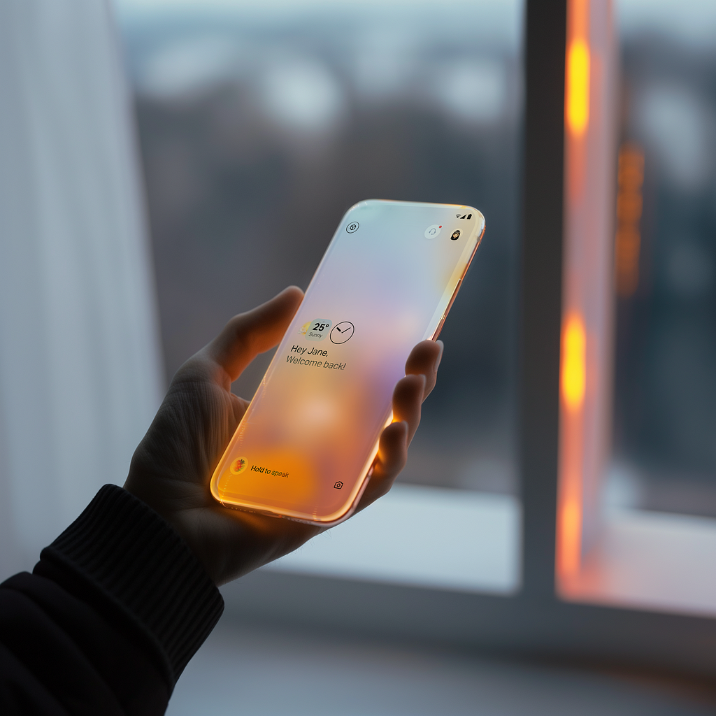 Glowing Home screen for Natural AI by Gleb Kuznetsov by Gleb Kuznetsov ...