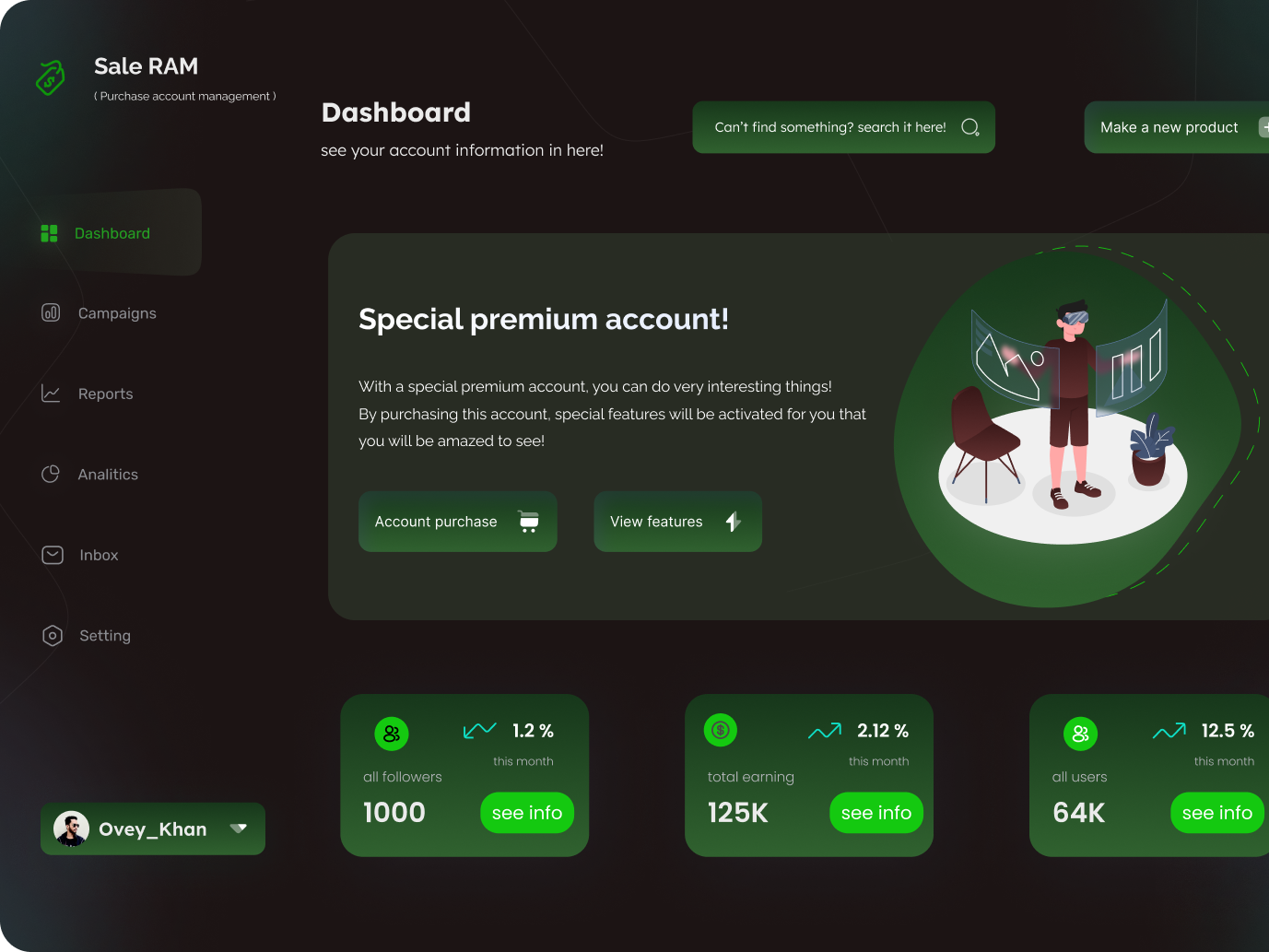 Account management Dashboard UI design on Figma by Golam Faruk Ovey on ...
