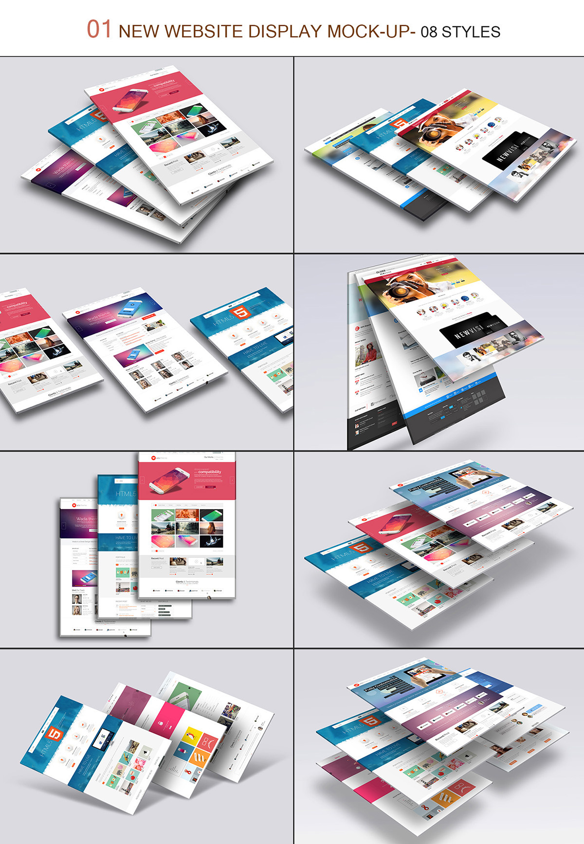 Website Mock-Up Bundle 05 by Mock-Up World on Dribbble