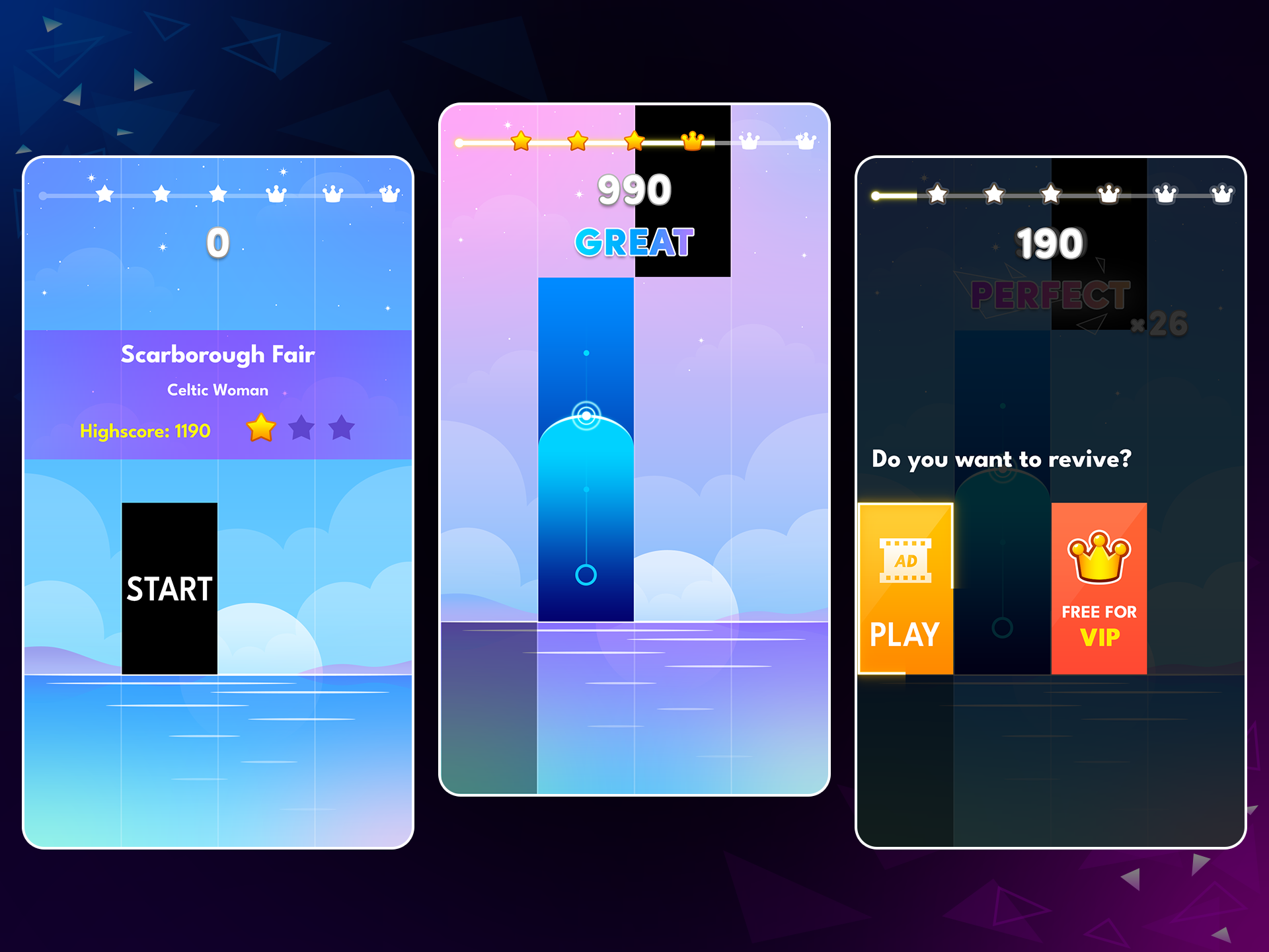 Piano Classic Tiles: UI/UX by Alien3287 on Dribbble
