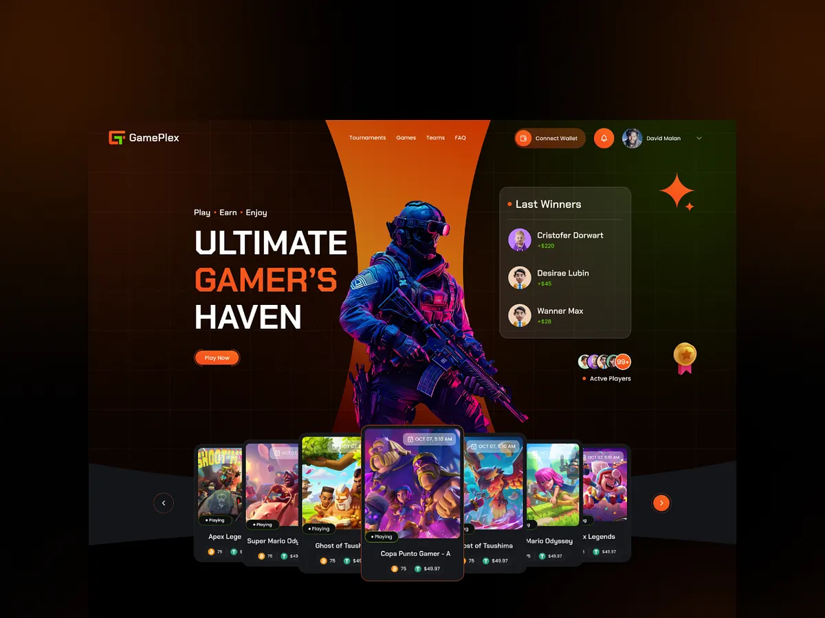 Browse thousands of Gaming Website Template images for design ...