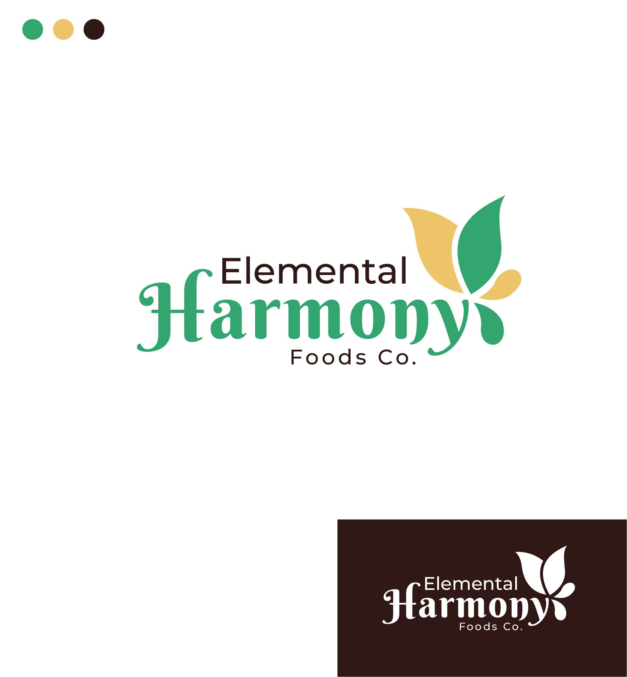 Elemental Harmony Foods Co. Logo 🎨 by UI Fusion on Dribbble