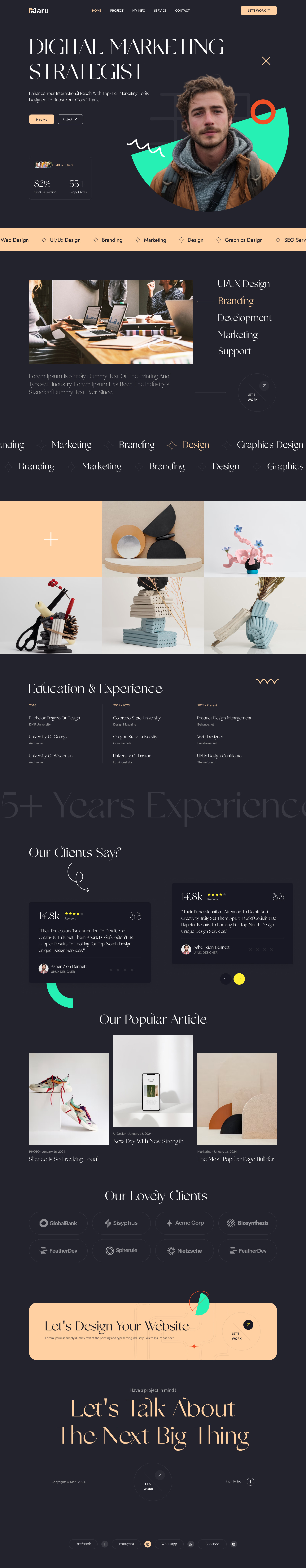Figma template website by Towkibur Rahman on Dribbble