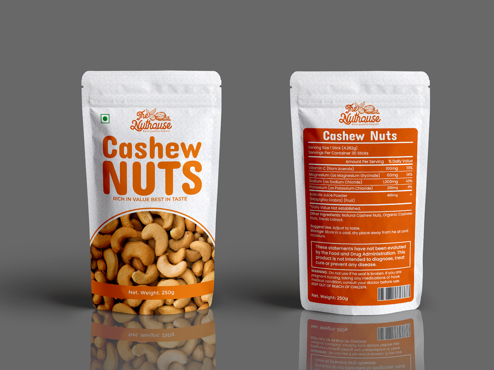Cashew Nuts Pouch Packaging Design by Akhi Aktar on Dribbble