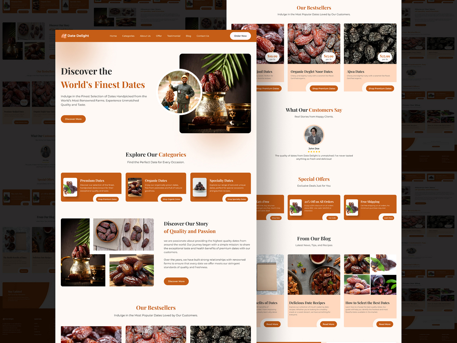 Landing page design for date shop by A S Musa on Dribbble