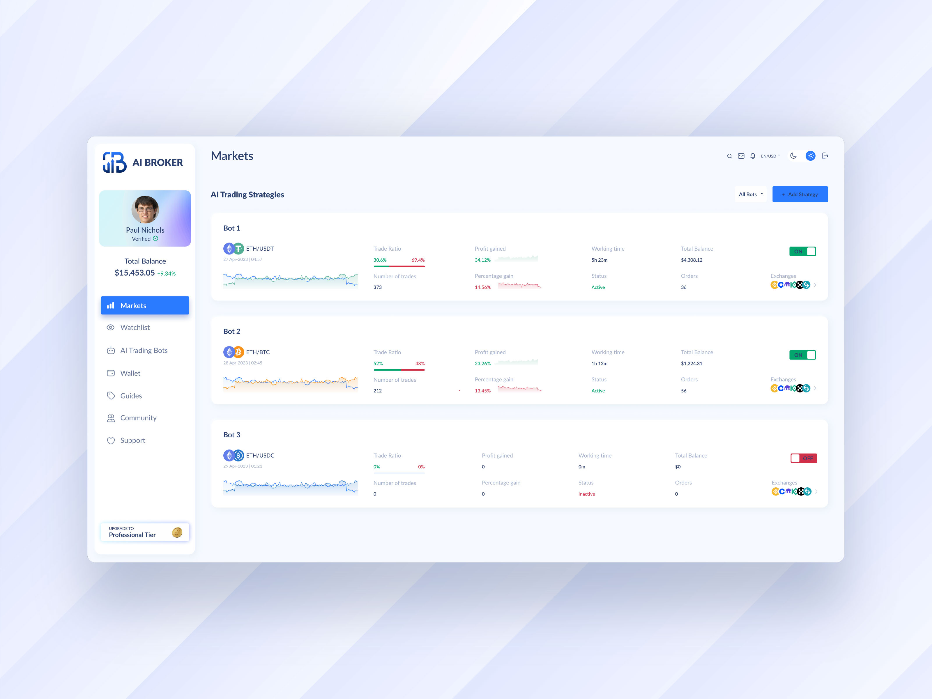 Crypto Dashboard Design for Trading & Portfolio Management App by Extej ...