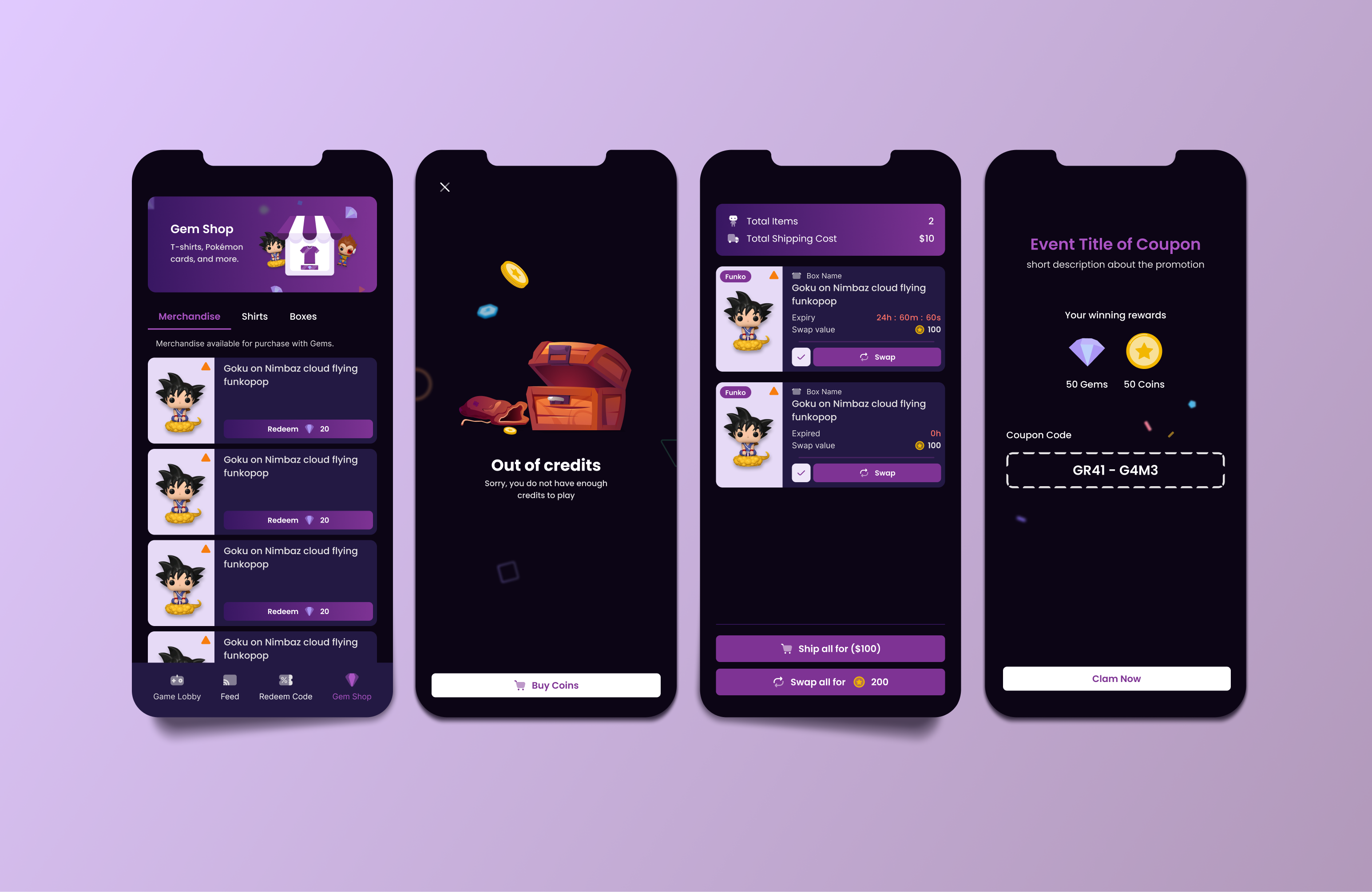 Grail Game Mobile App by M. Ammar on Dribbble