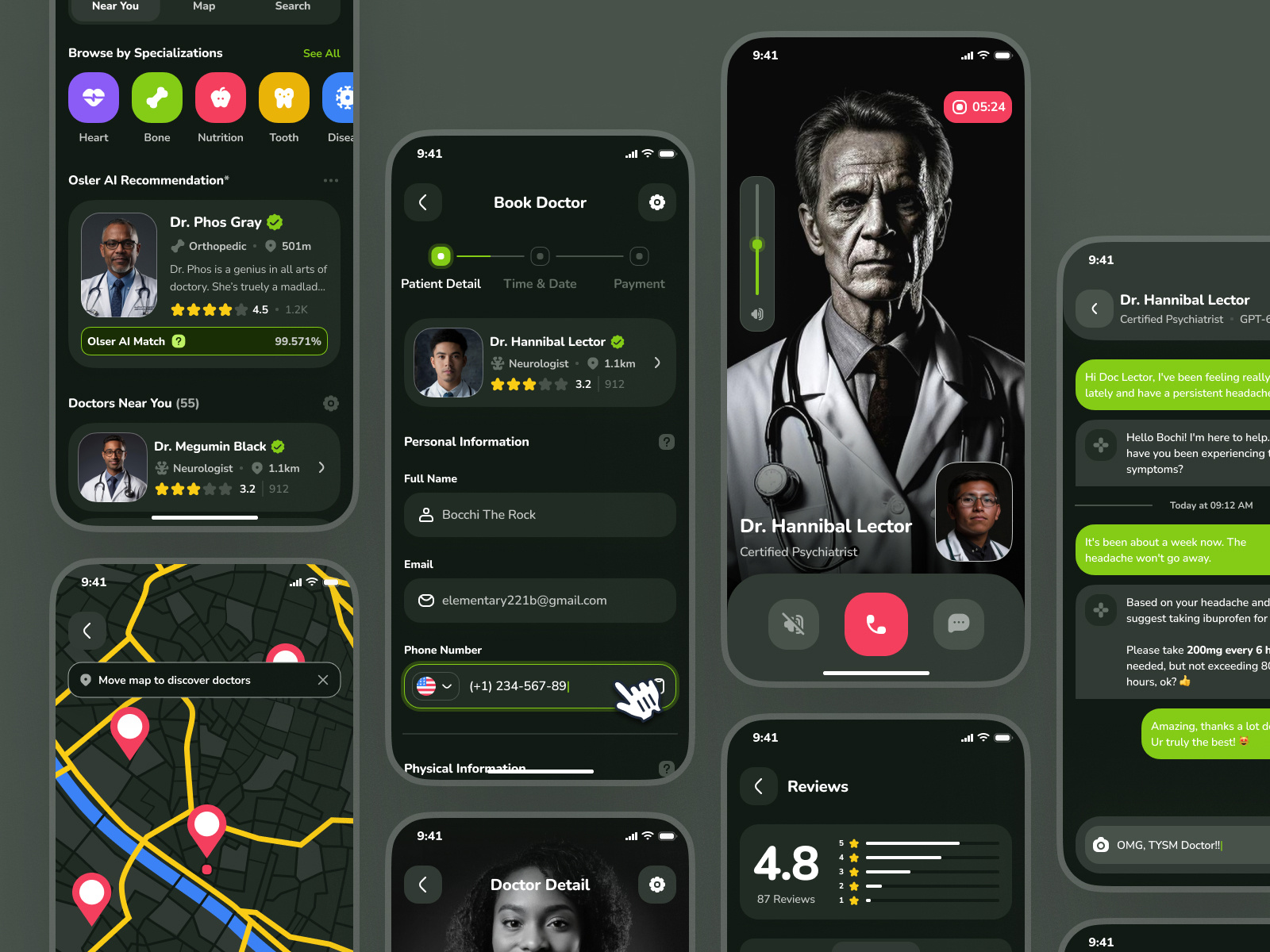 Osler Ui Kit Ai Telehealth App Ai Symptom Checker Uiux By