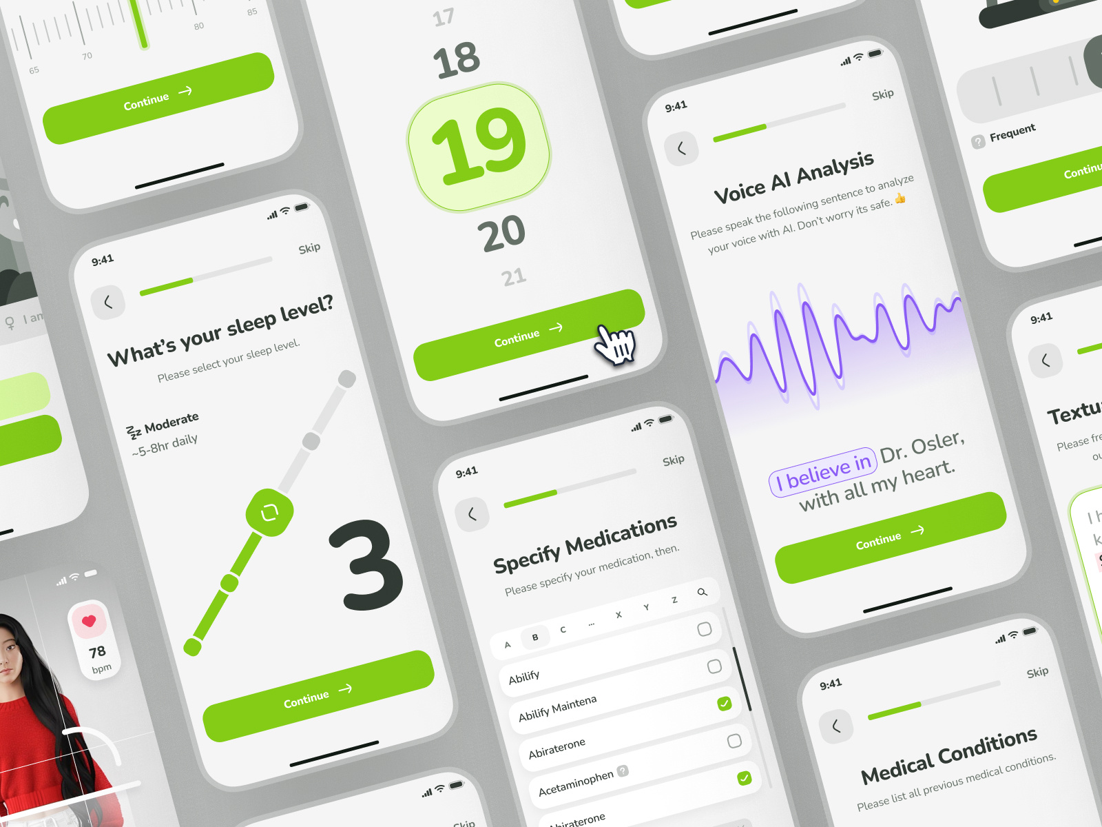 osler UI Kit: AI Telehealth App | AI Symptom Checker UIUX by ...