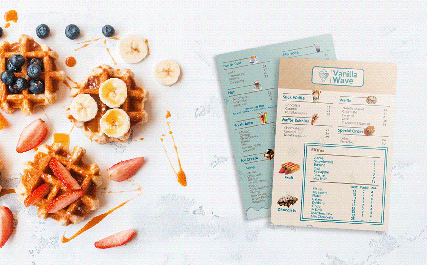 Vanilla Wave - Cafe Menu Design by Outflow Designs on Dribbble
