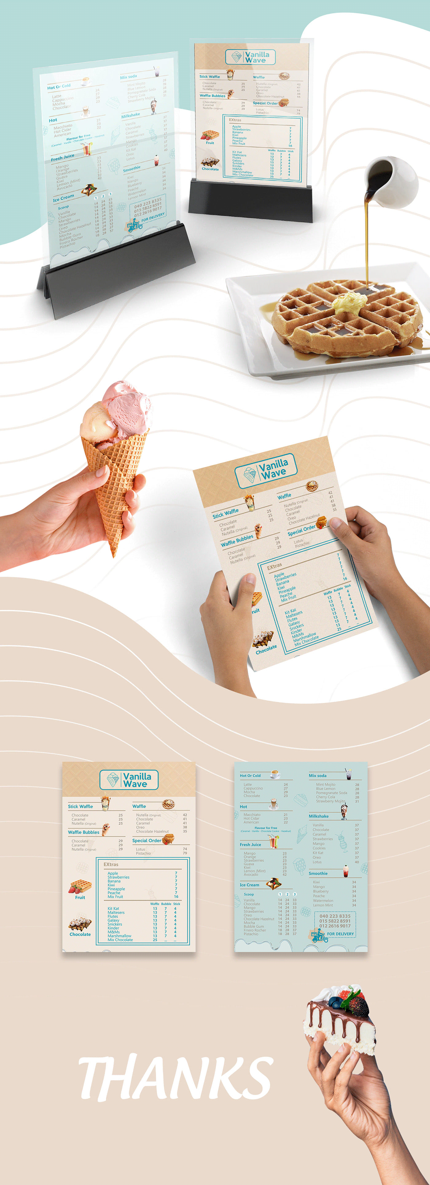 Vanilla Wave - Cafe Menu Design by Outflow Designs on Dribbble