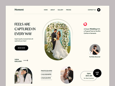 Moment-Wedding Invitation Website Landing page by Ahsan Rahman on Dribbble