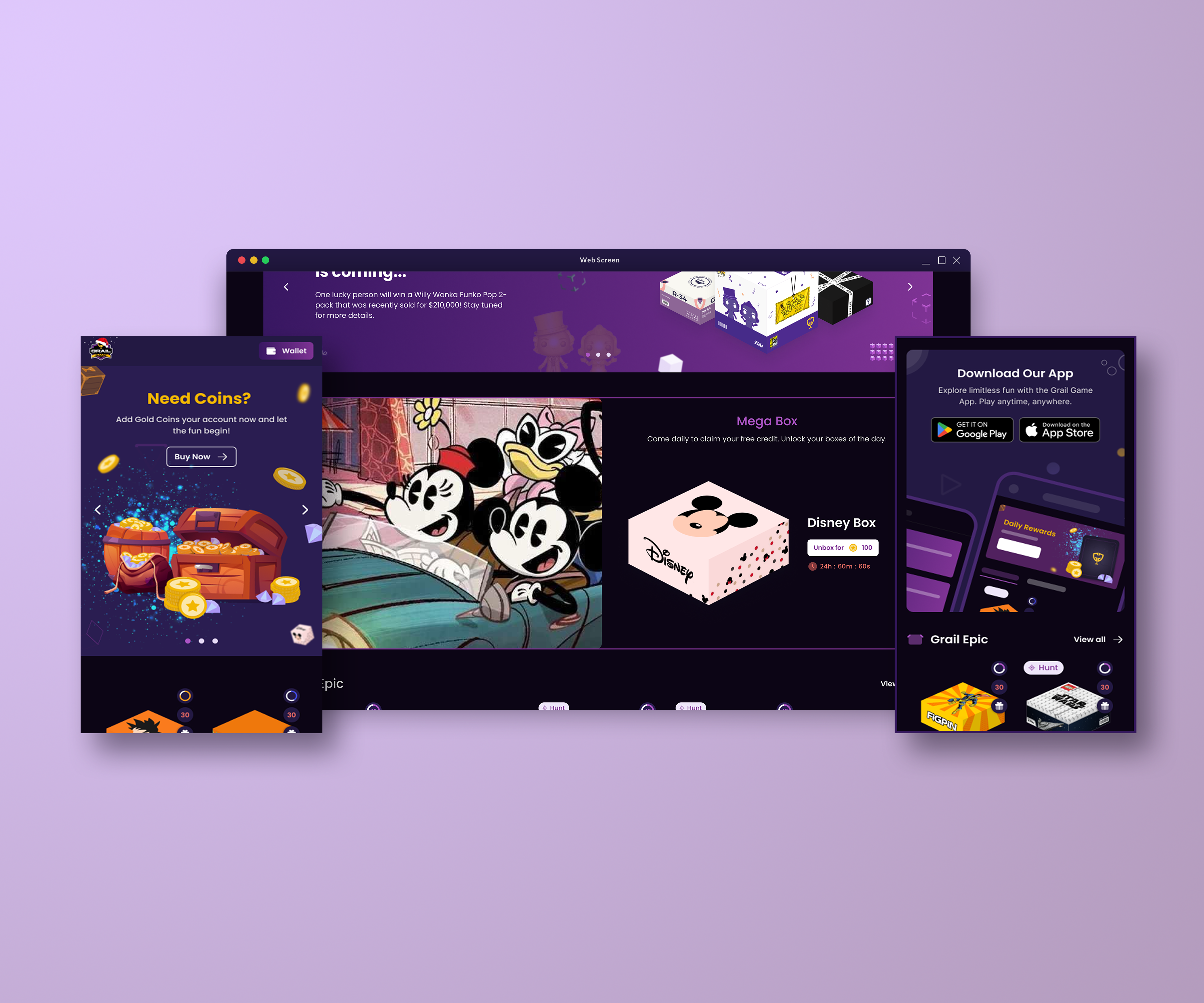 Grail Game Web Design by M. Ammar on Dribbble