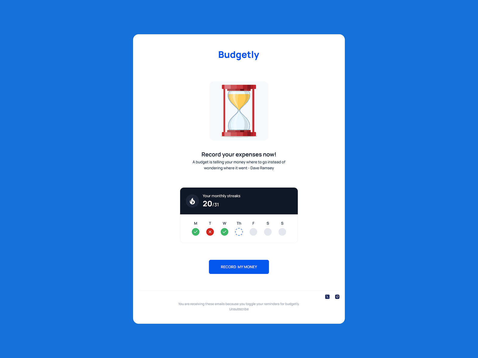 Budgetly - Daily streak email reminder by Abdur-rashid Idris on Dribbble