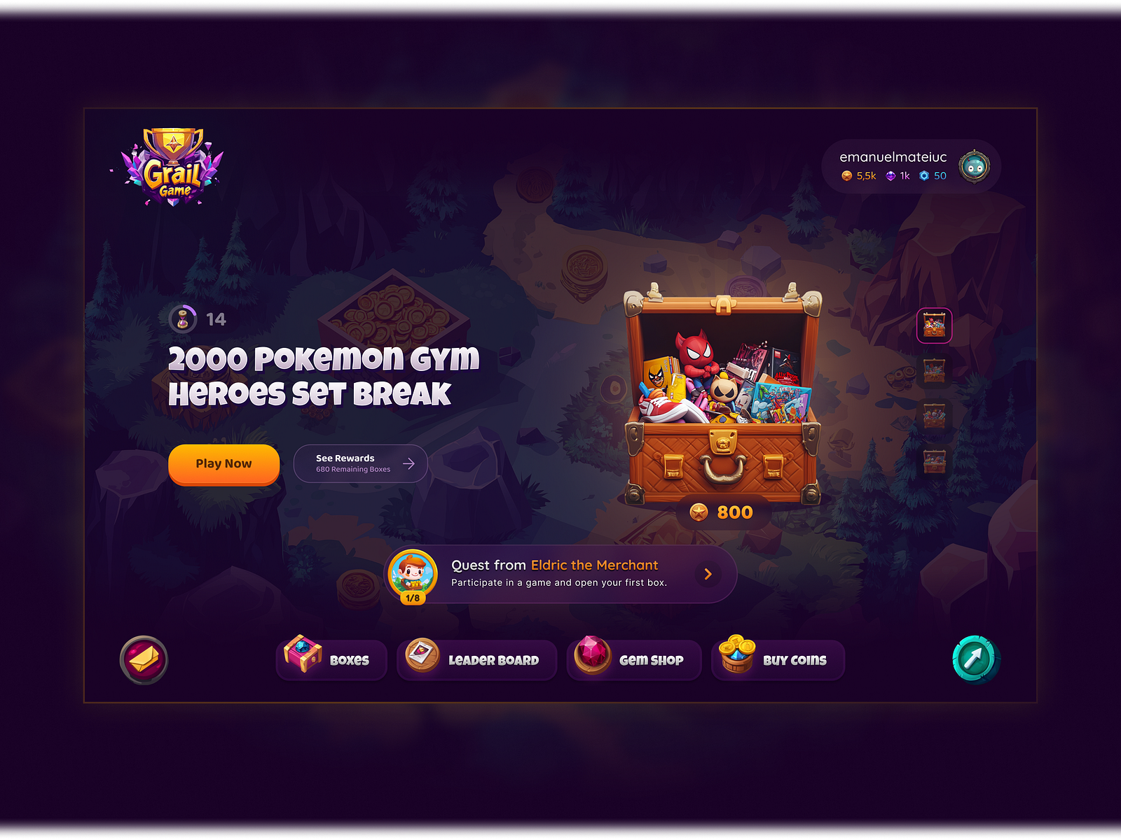 Grail Game: Retro Edition by M. Ammar on Dribbble