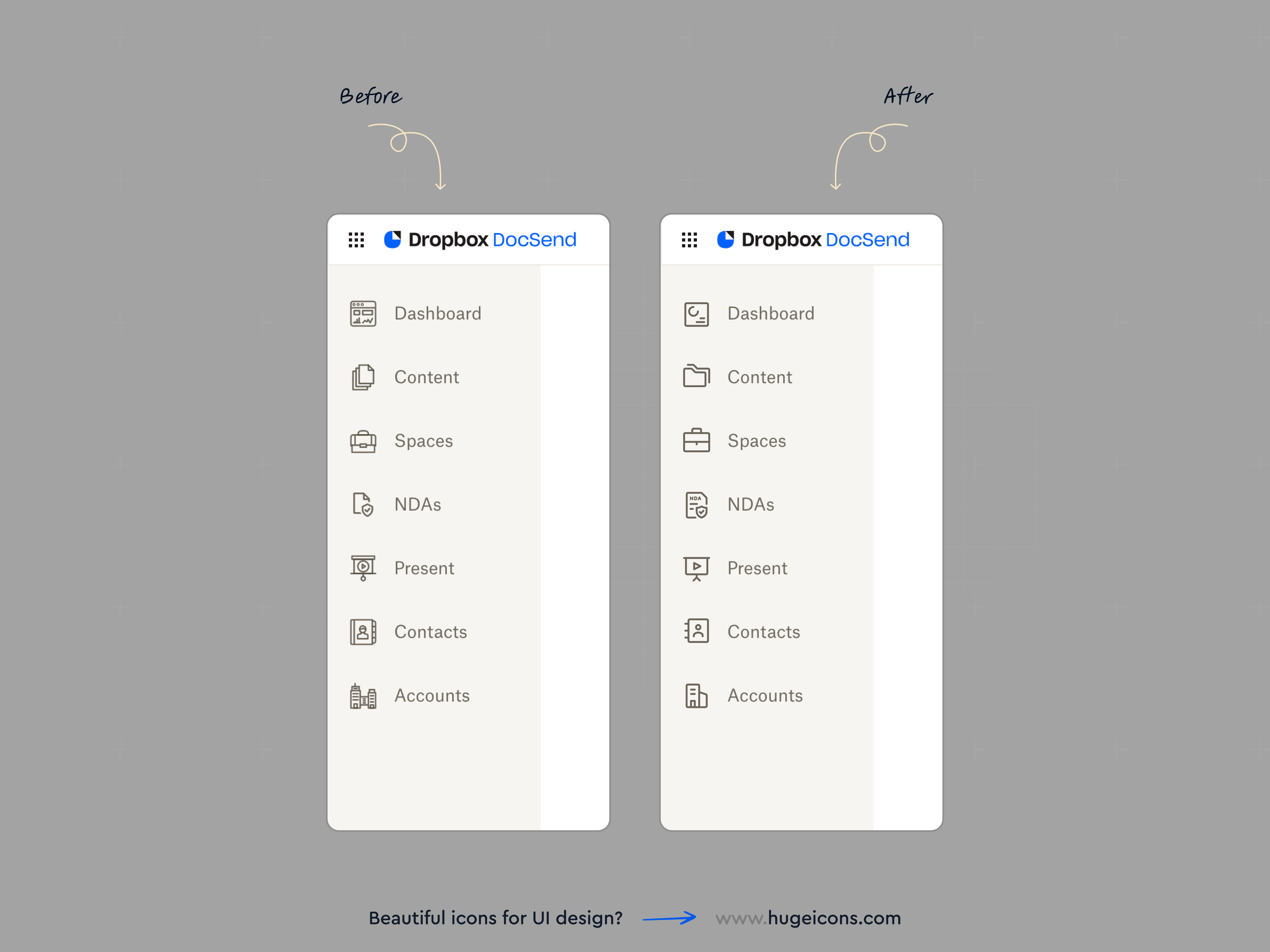 Dropbox DocSend Icon Redesign by Hugeicons on Dribbble