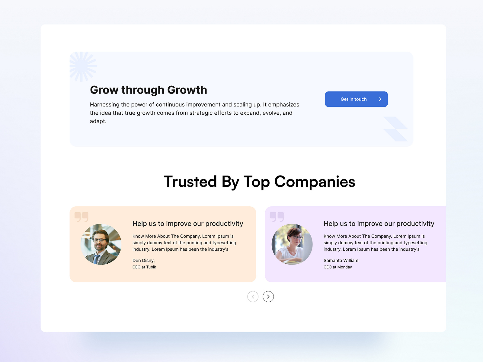 Testimonial Section by Vishnu V S on Dribbble