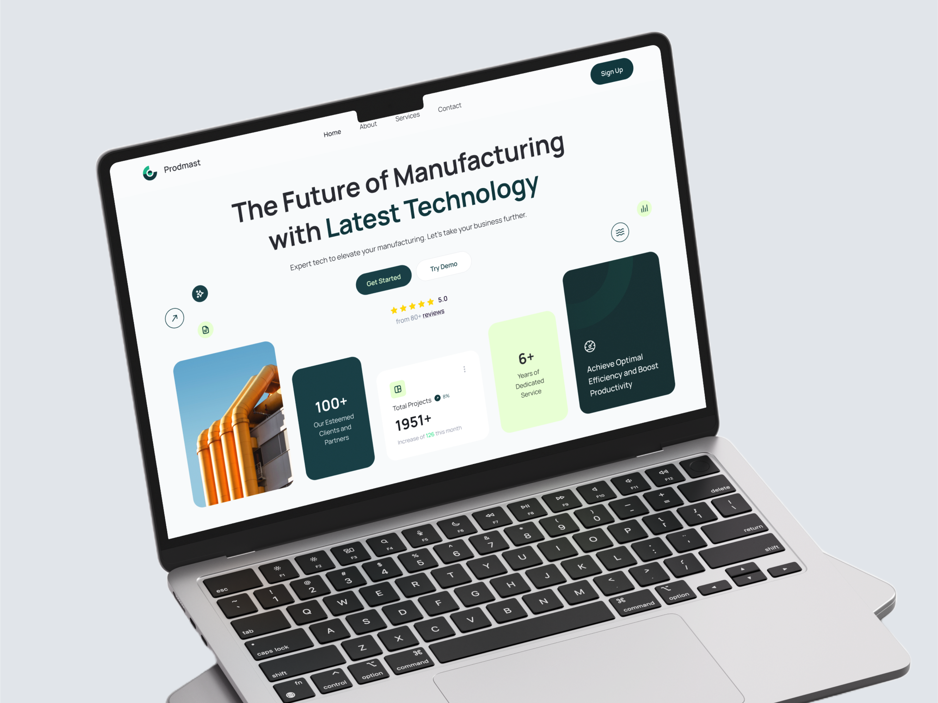 Prodmast - Manufacturing Landing Page by Dipa UI/UX for Dipa Inhouse on ...