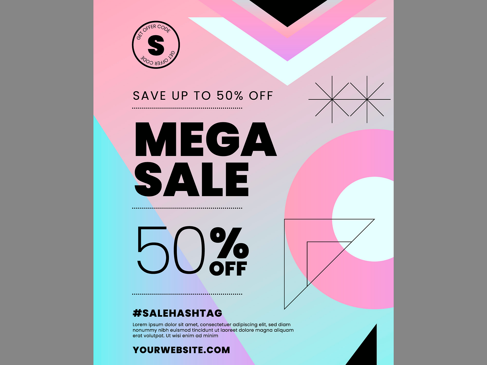 abstract advertising poster by Jaden Benson on Dribbble