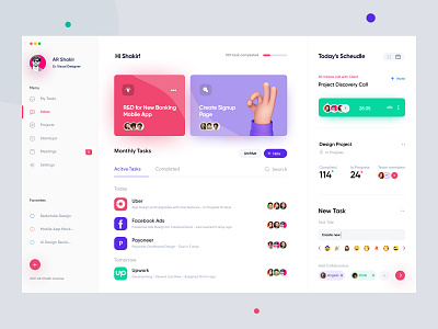 Project Management Dashboard UI Design by Mike Taylor for Orizon: UI/UX ...
