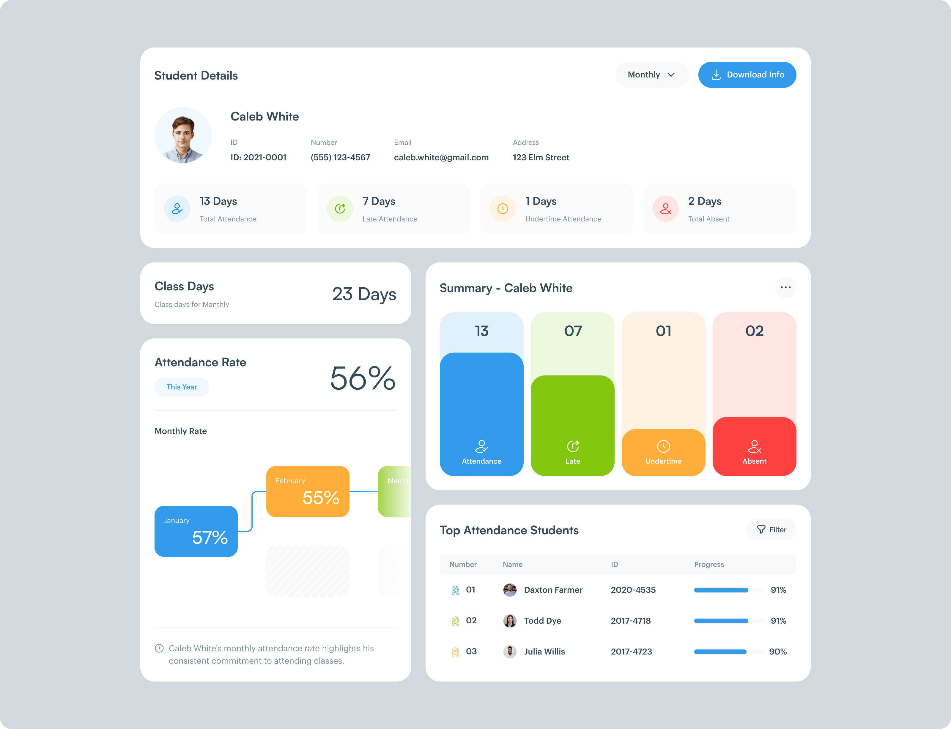 Attendance Tracker - Student Dashboard by Md Imran Hossan Jakir on Dribbble