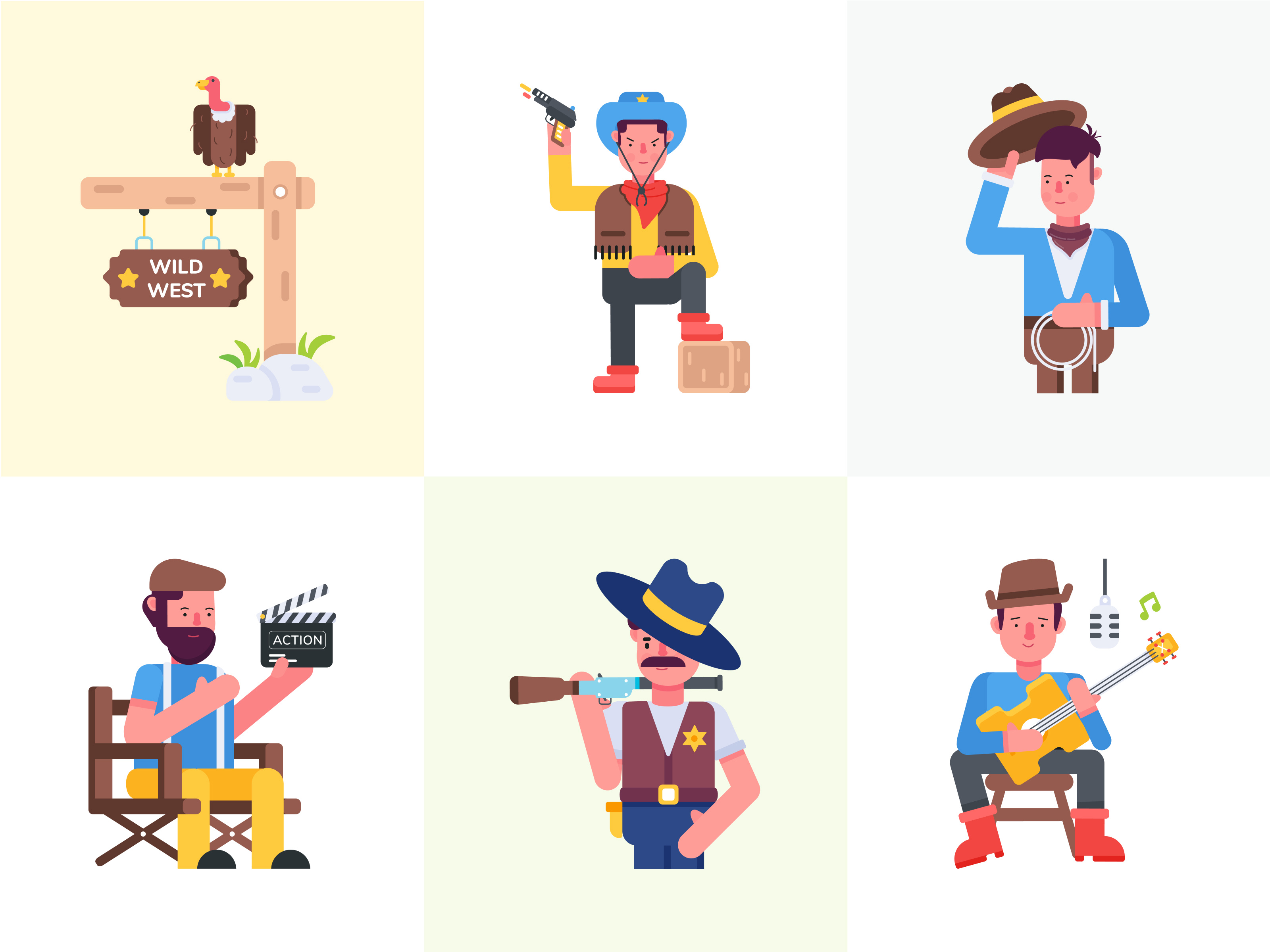 Animated Cowboy Characters by Prosymbols on Dribbble