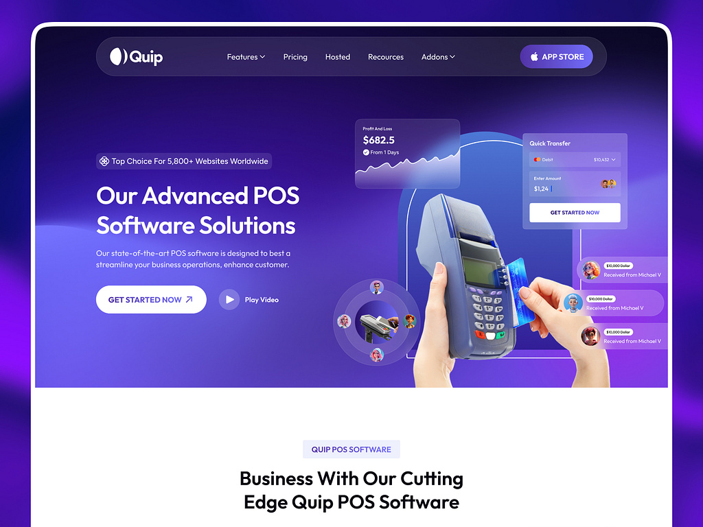 Point of Sales System POS - Landing Page by Shahria Hossain on Dribbble