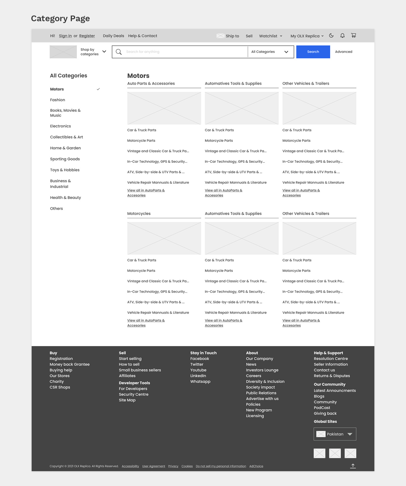 Mid-Fidelity Wireframes - Website design by Muhammad Ali Tariq on Dribbble