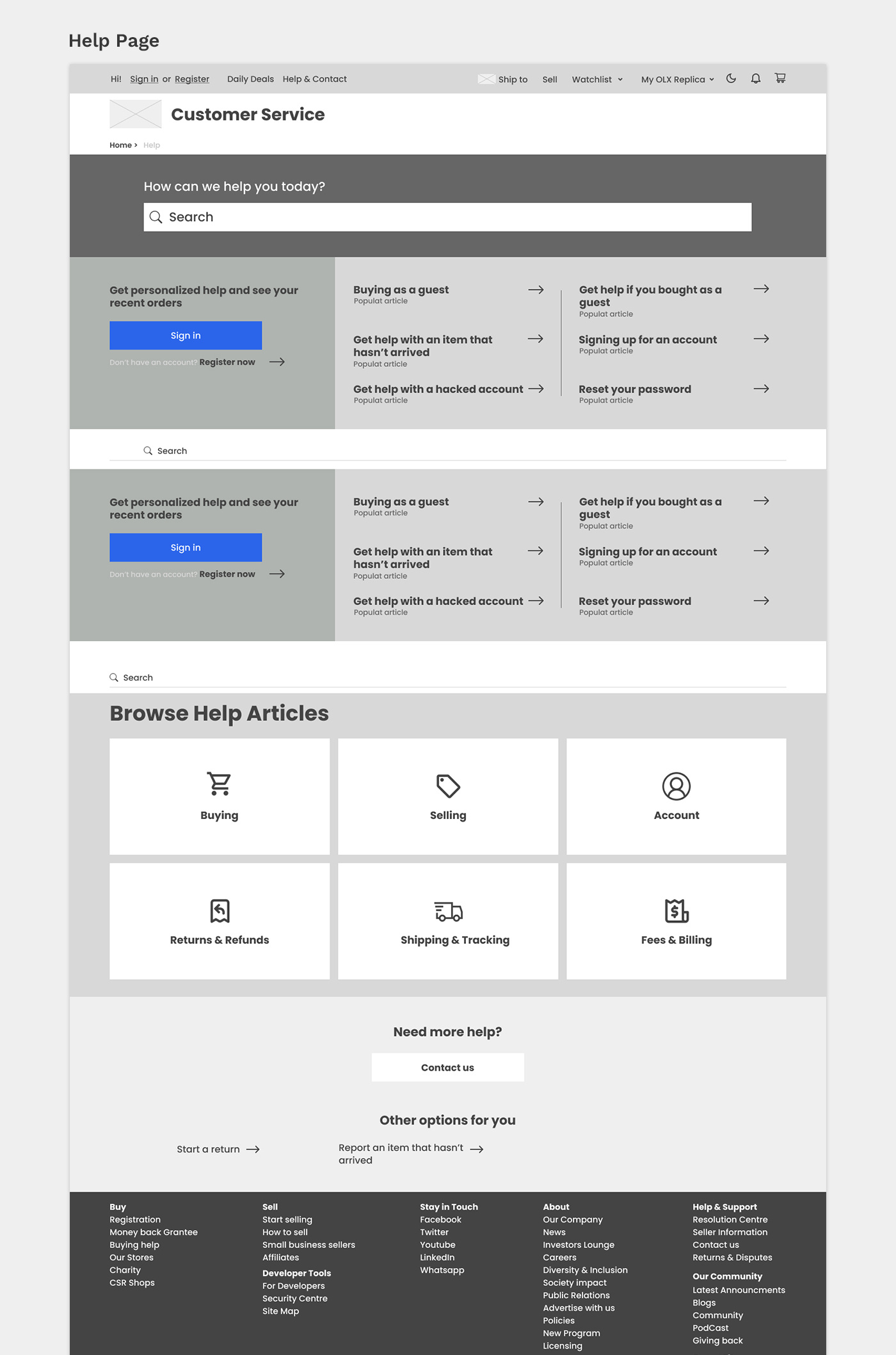 Mid-Fidelity Wireframes - Website design by Muhammad Ali Tariq on Dribbble