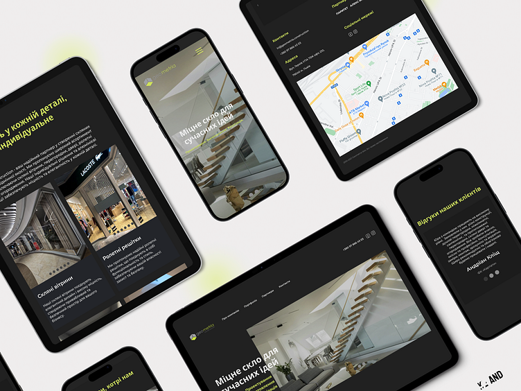 WEBSITE REDESIGN. ADAPTIVE. GLASS CONSTRUCTIONS by Olena Turchyn on ...
