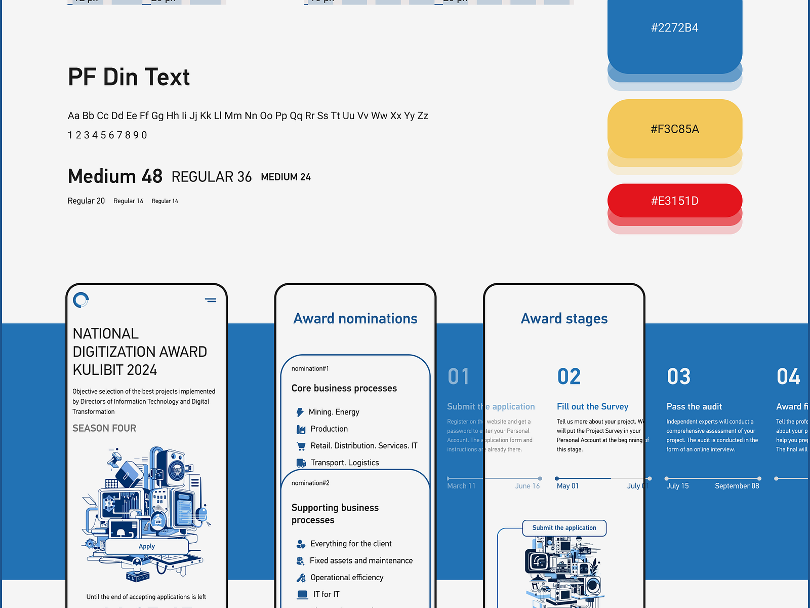 Website redesign for the National Digitalization Award by Natasha Bunda on Dribbble