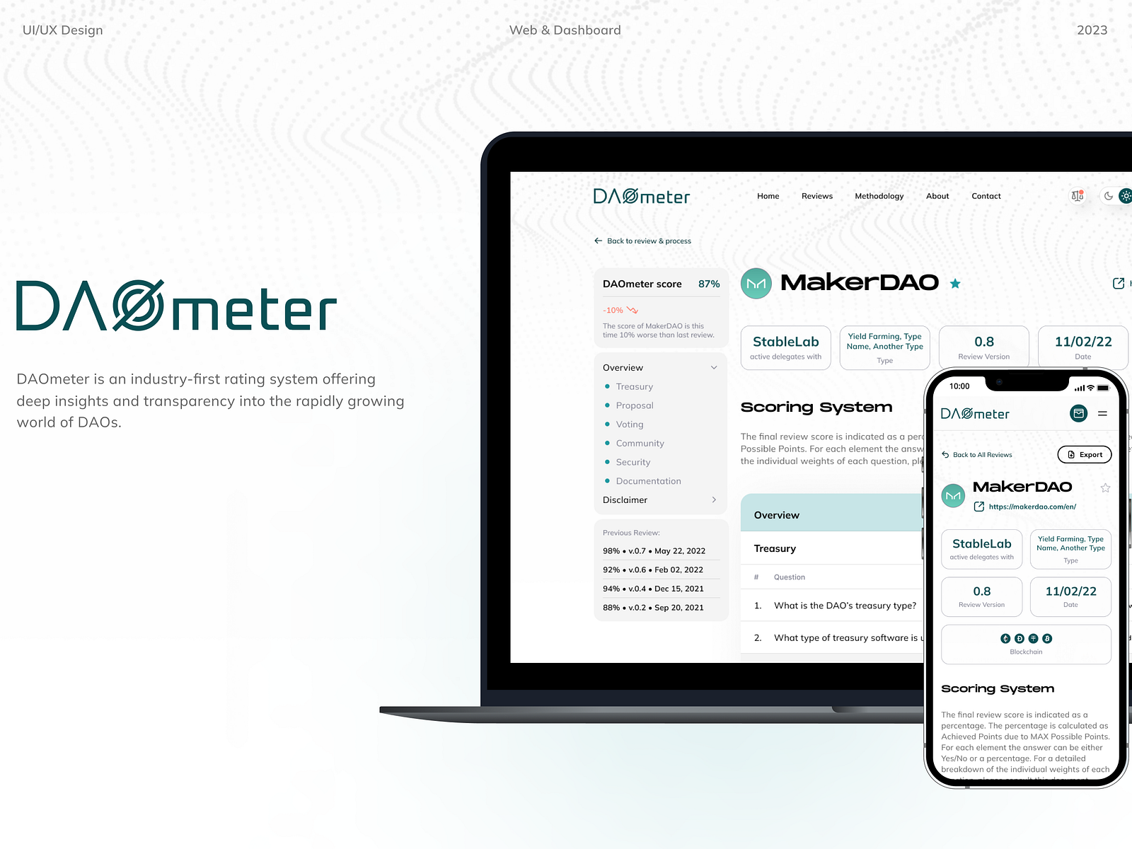 DAOmeter by Linum Labs on Dribbble