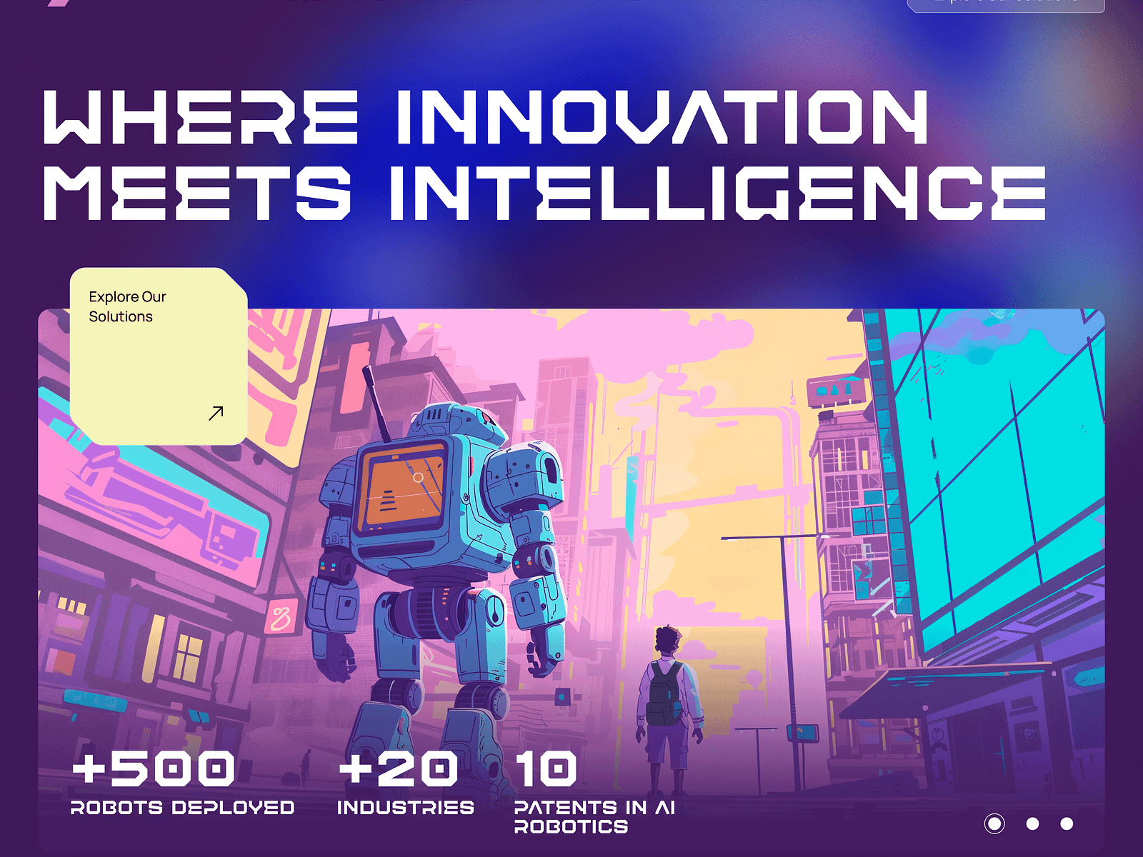 futuristic hero section by Hamza ELMOQADDAM on Dribbble